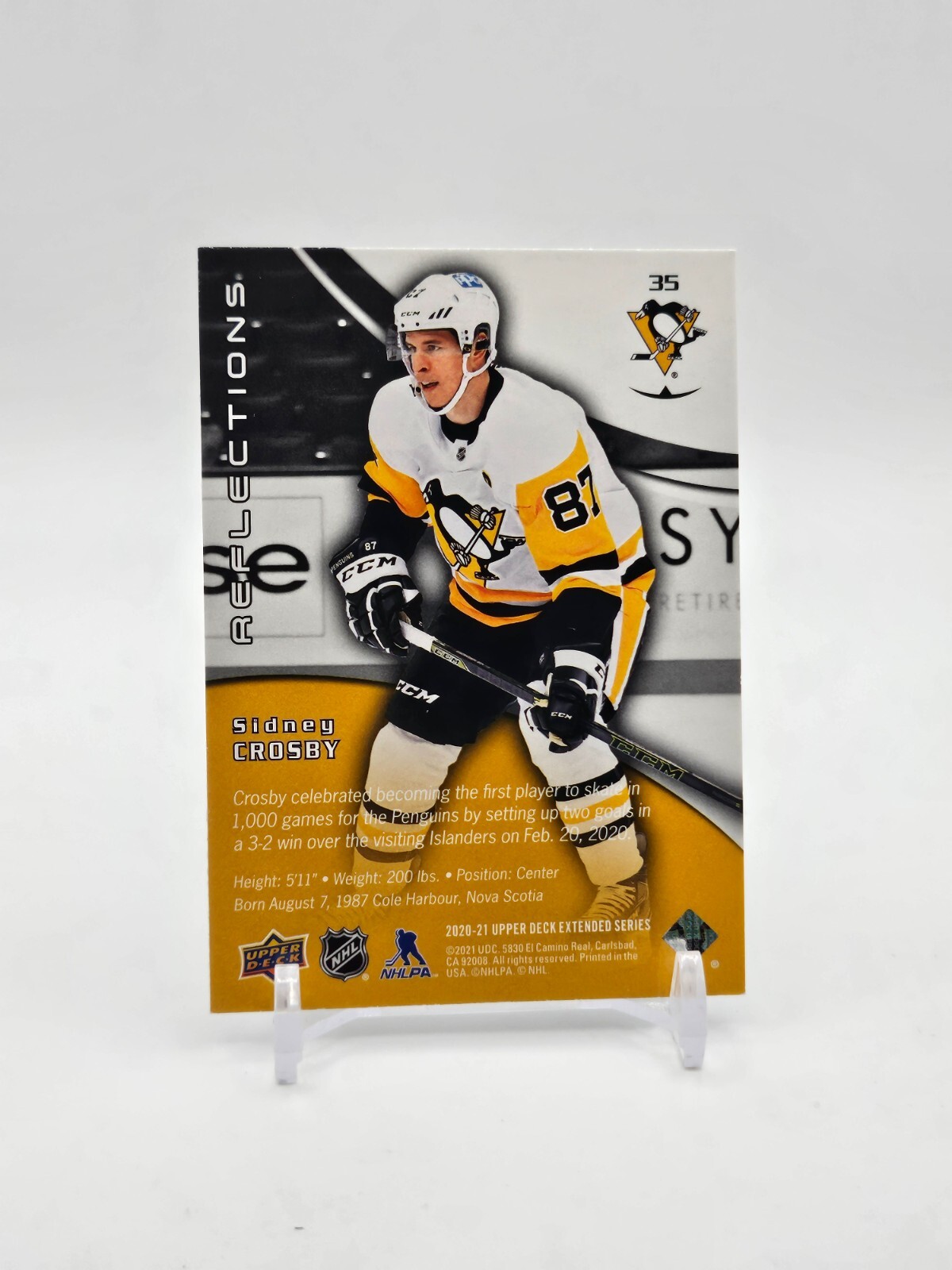 Sidney Crosby "REFLECTIONS" 2020-21 Upper Deck Extended Series #35 INSERT | eBay.de
