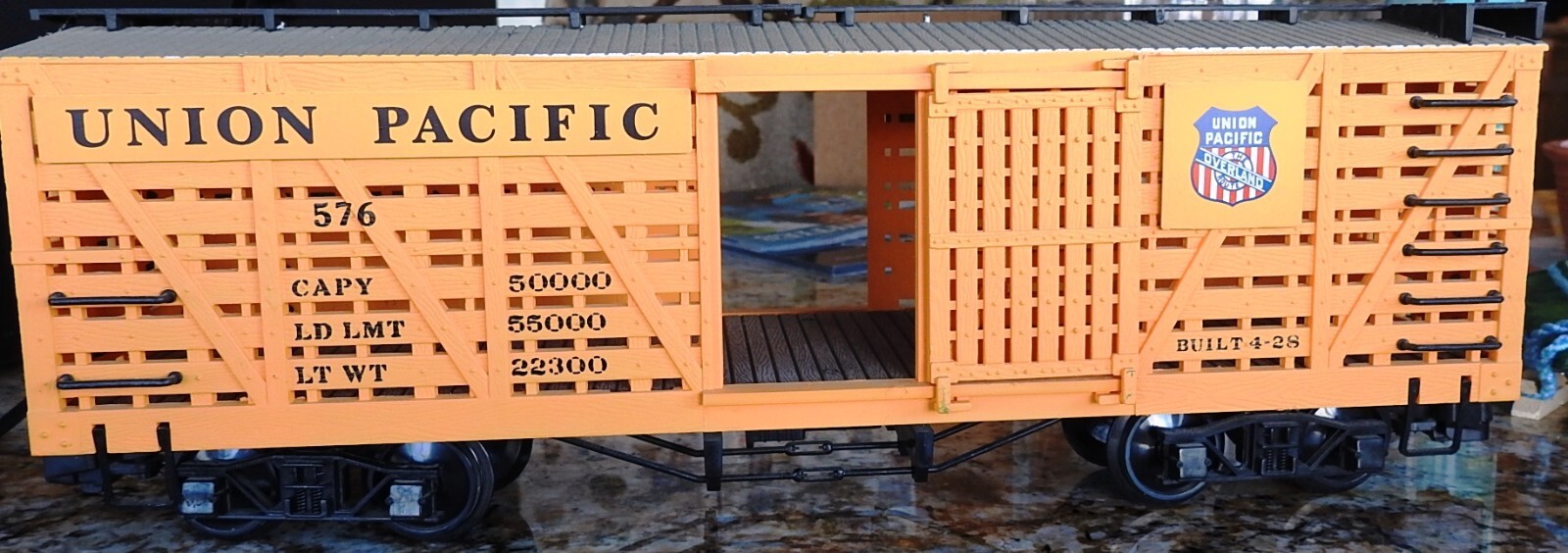 Union Pacific UP stock car G scale cow cattle livestock pig RR | eBay