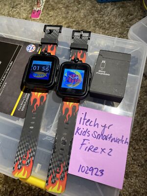 iTech Jr Kids Smartwatch. Smartwatch Set - Flames Print X2 | eBay