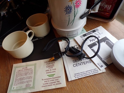 Vtg Regal Platt Poly Perk Coffee Maker Pot 2-4 Travel Case~Floral Retro ...