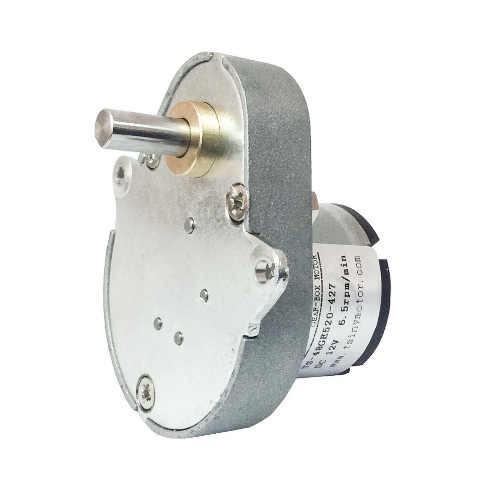 DC Worm Gear Motor 12V Slow Speed Electric Motor Turntable Metal 6.5RPM ...