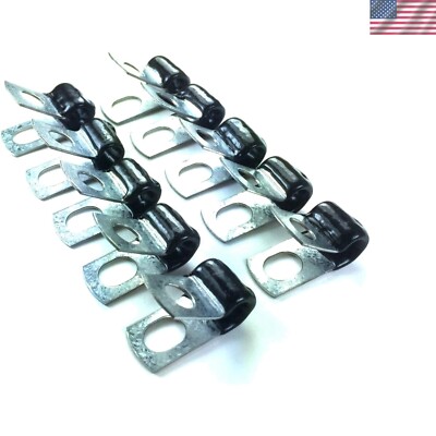 Rubber Insulated Brake Line Clips for 3/16" Tubes - Pack of 10 Steel ...