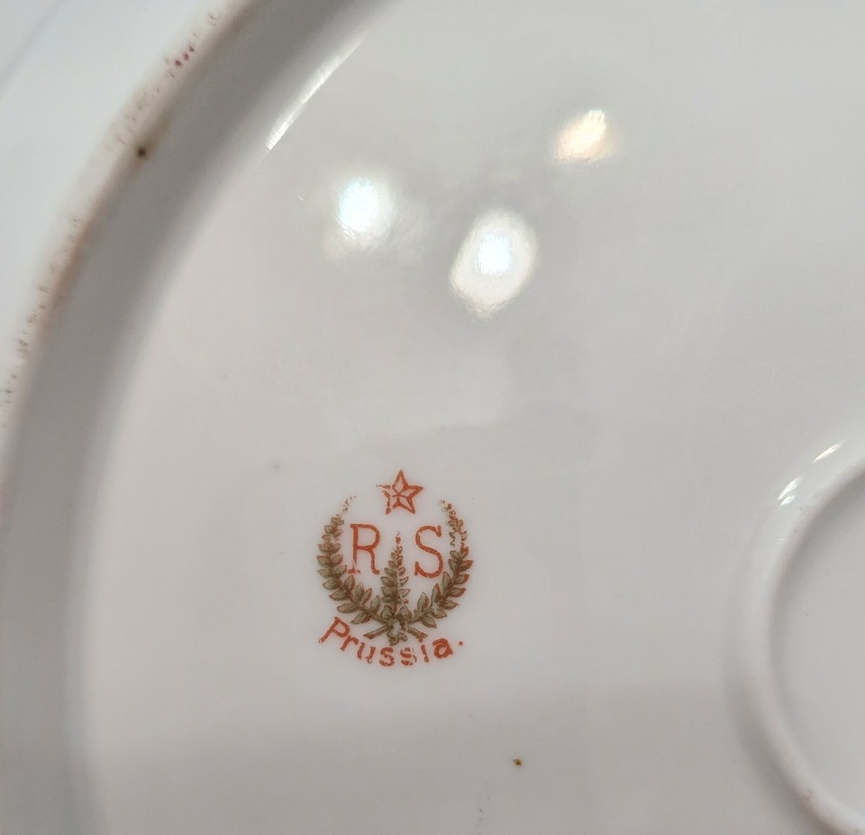 RS Prussia Porcelain 10" Master Berry Bowl Roses | eBay