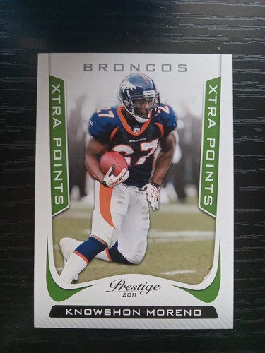 2011 Prestige Xtra Points Green #d/25 Broncos #61 Knowshon Moreno Free ...