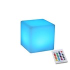 4inch Cordless Led Cube Night Light 16 Colors & Remote Control Battery ...