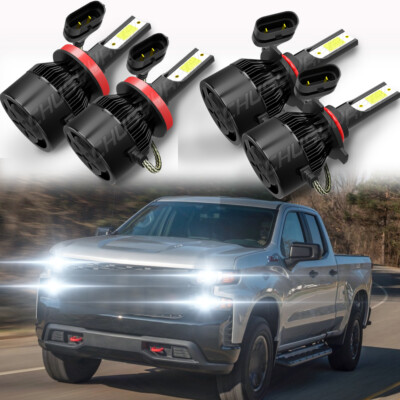 For 2020 2021 Silverado 1500 WT Custom Trail Boss 6000k LED Headlight ...