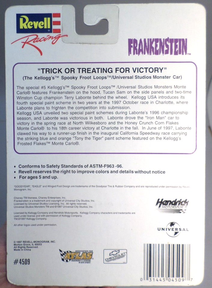 Revel Racing Terry Labonte Frankenstein Monster Froot Loops MonteCarlo ...
