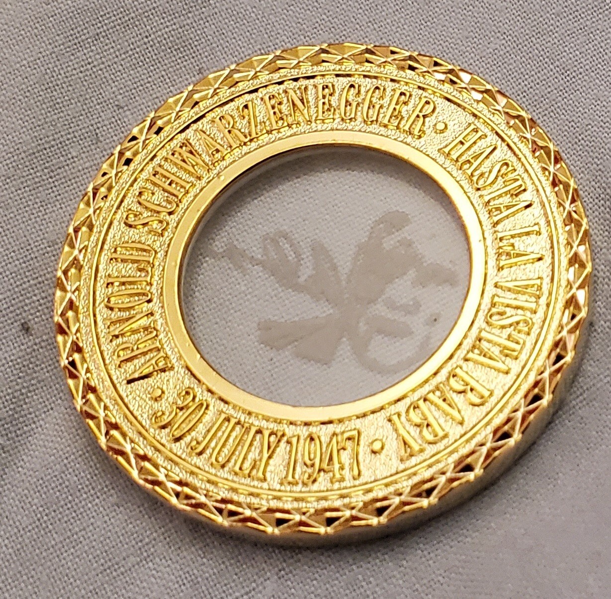 Arnold Schwarzenegger Terminator Gold Coin Signed Fantasy Old Film ...