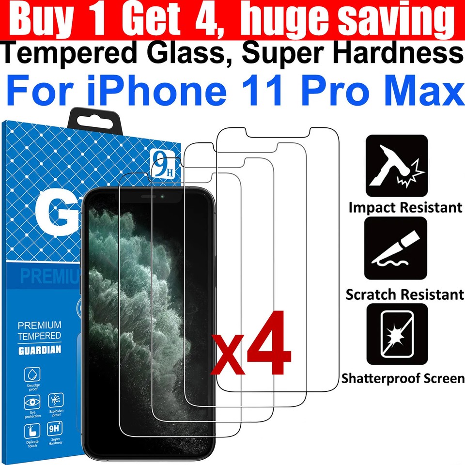 Tempered Glass Screen Protector For iPhone 17 16 15 14 13 12 11 Pro Max ...