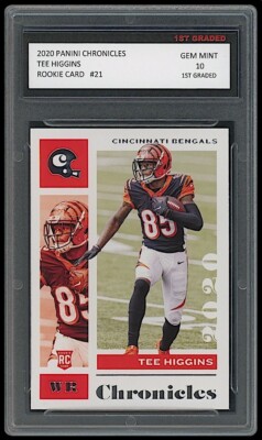 Tee Higgins 2020 Panini Chronicles 1st Graded 10 NFL Rookie Card #21 ...