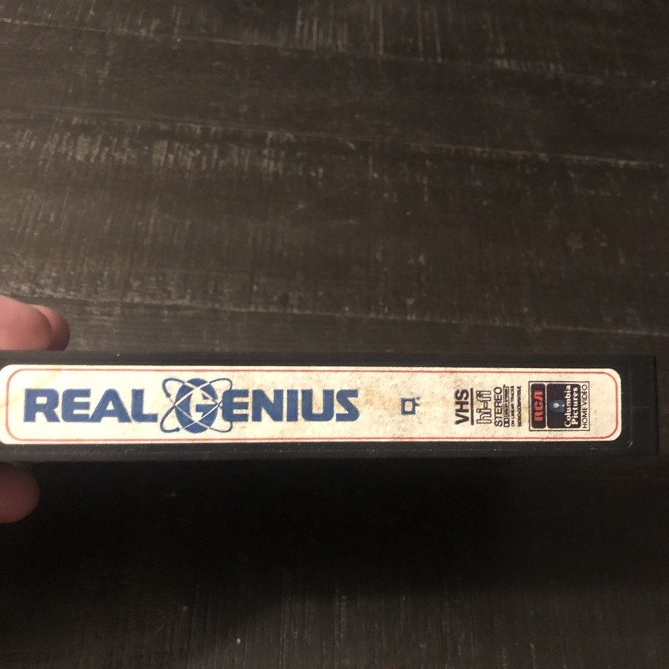 Real Genius (VHS 1985 RCA Columbia) Original Side Flap Val Kilmer Gabe ...