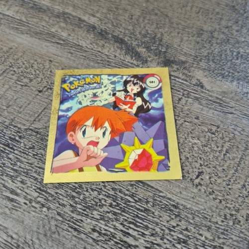 Vintage 1999 Pokemon Artbox Sticker Misty G01 Series 1 Rare Gold | eBay