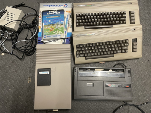 Vintage COMMADORE 64 Lot w Power Supply, Printer, and Floppy Drive ...