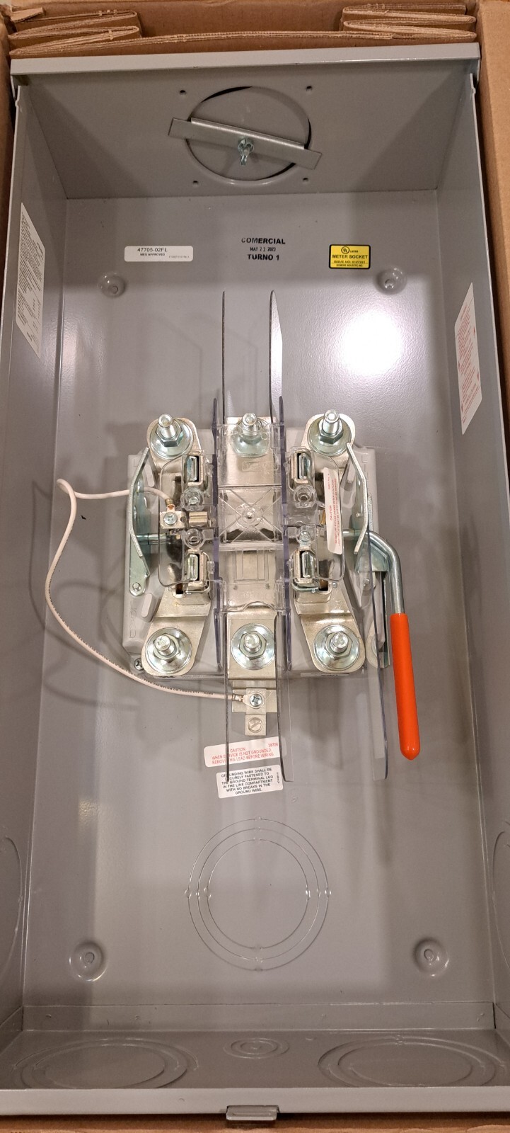 47705-02FL - TALON 400A/320A 600V 1PH 5 TERMINAL OH/UG METER SOCKET ...