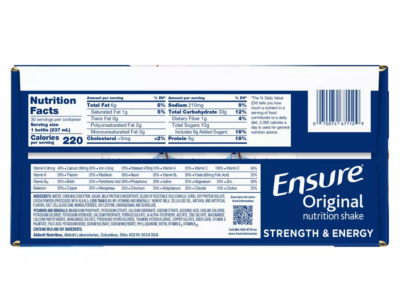 Choclate Ensure Nutrient Label Ensure® High Protein Milk Chocolate