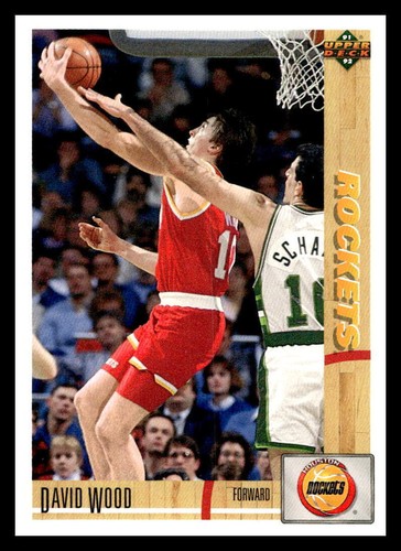 1991 Upper Deck #298 David Wood RC Houston Rockets | eBay