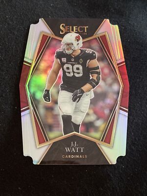 2021 Panini NFL Select Premier Silver Prizm Die Cut J.J. Watt #103 ...