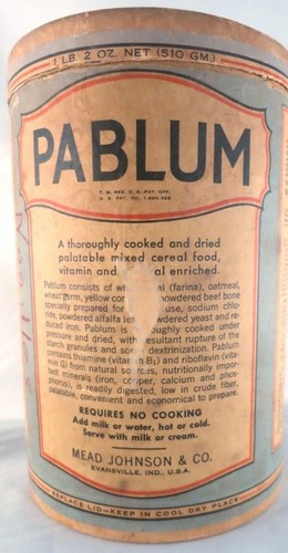 Antique vtg 1930s Mead's Pablum Oats | eBay