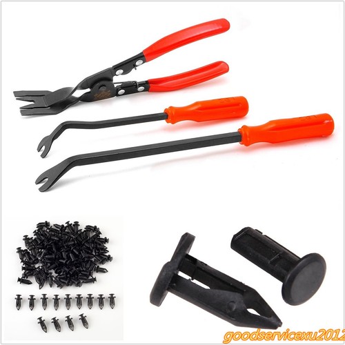 3XProfessional Fastener Clip Removal Tool + 100* Nylon Bumper Fastener ...