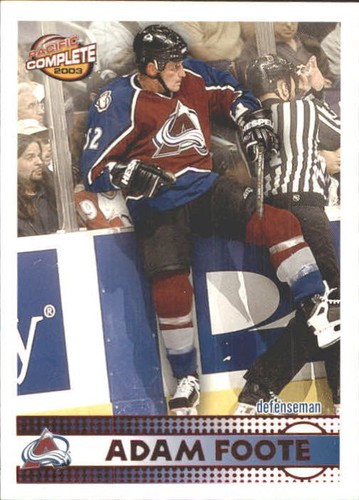 2002-03 Pacific Complete Red #256 Adam Foote /100 | eBay