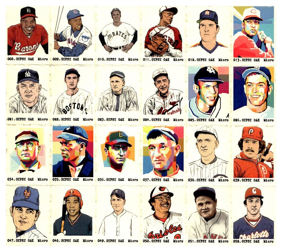 24 Gumball Cards MANTLE NOLAN RYAN CAL RIPKEN MOE BERG BUCK O'NEIL PETE ...