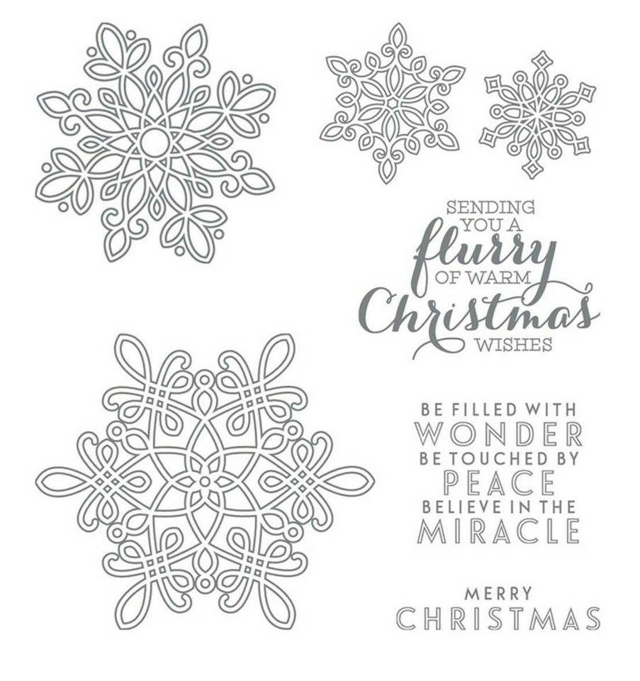 Stampin' Up! Flurry Wishes Stamp Set & Snow Flurry Punch Bundle Card ...