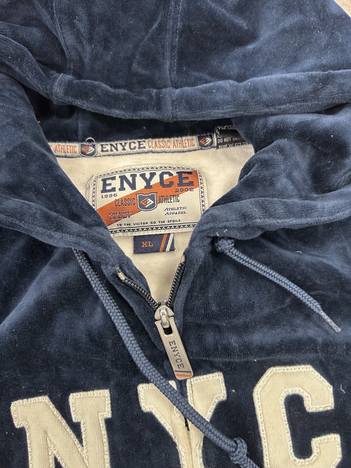 Men's Vintage Enyce Velour Tracksuit Full Zip Jacket & Pants Set Size ...