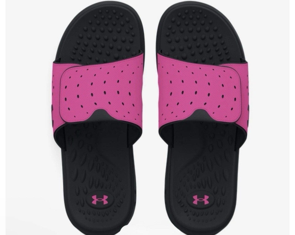 Under Armor Slides Pink And Black | eBay