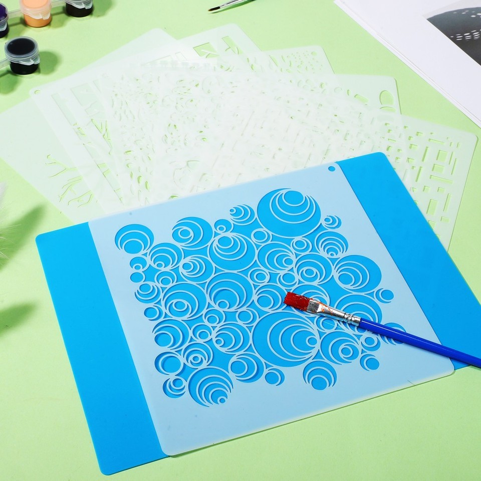 6 Pcs Stencil Painting Pattern Stencils Templates for Wall Craft | eBay ...