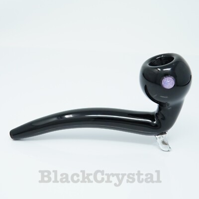 7 in Handmade Bright Purple Obsidian Sherlock Tobacco Smoking Bowl ...