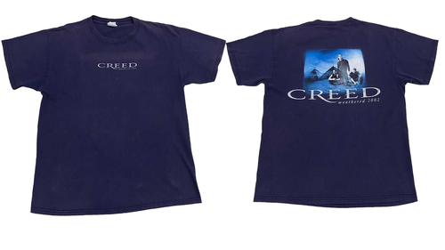 Vintage creed weathered 2002 band shirt BLue Navy All Size AC1471 | eBay UK