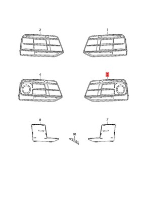 Genuine Air Guide Grille Additionally To Be Used Items: Anthracite ...