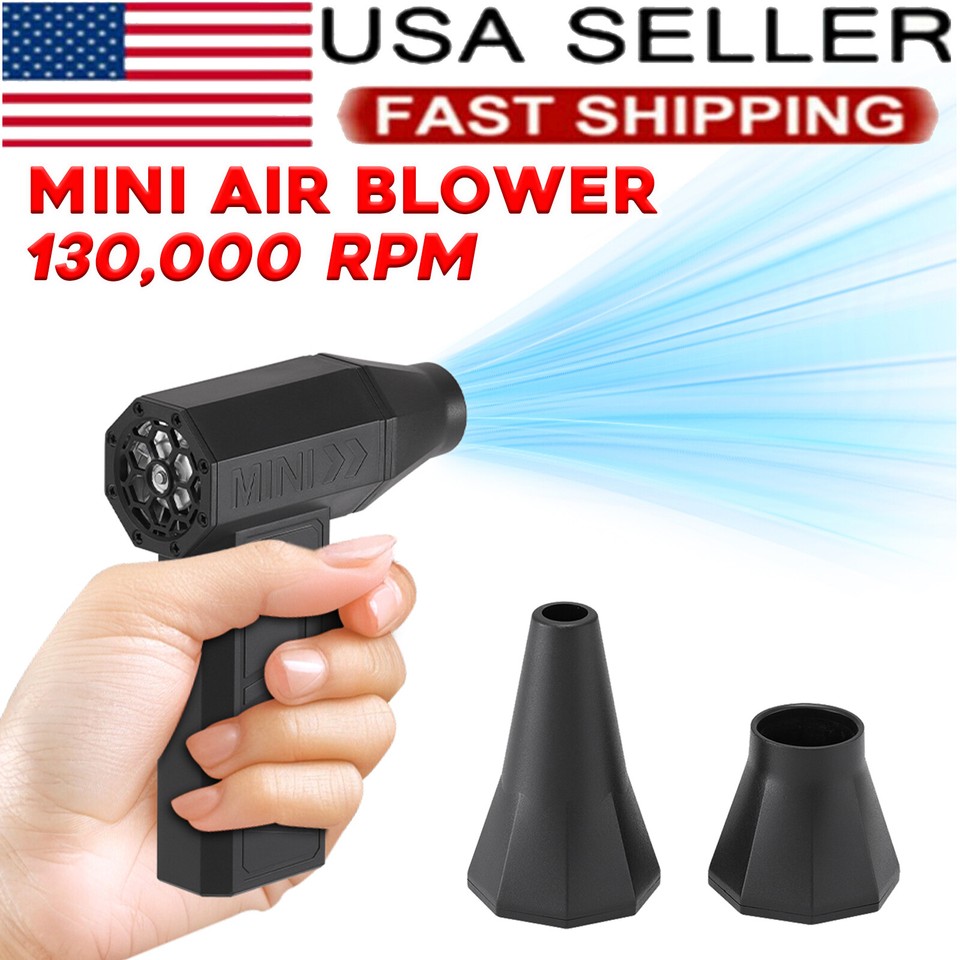 130000 RPM Compressed Air Duster Mini Portable Air Blower Fan Cleaning ...