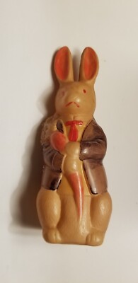 Vintage Easter celluloid bunny rabbit holding carrot toy Japan 5.5” | eBay