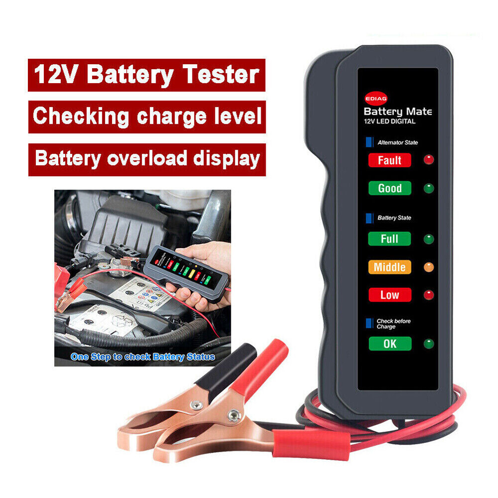 AU 12V Auto Battery Tester Portable Battery Diagnostic Tool for ...