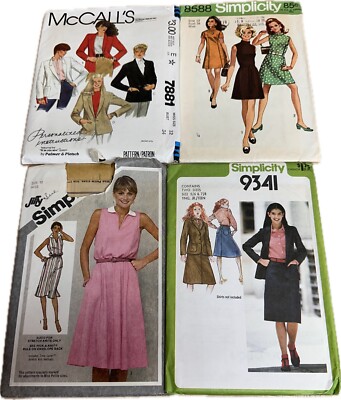 Vintage Sewing Patterns 4 Pk Simplicity & McCall’s 1982 1981 1979 1969 ...