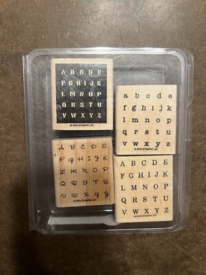 Wooden Rubber Stamps Alphabet Stampin' Up 2005 Alphabits Lot of 4 | eBay