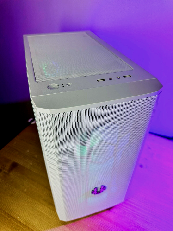 Custom White Gaming PC Intel i7 16gb SSD + 1TB Nvidia GeForce GTX 1650 ...