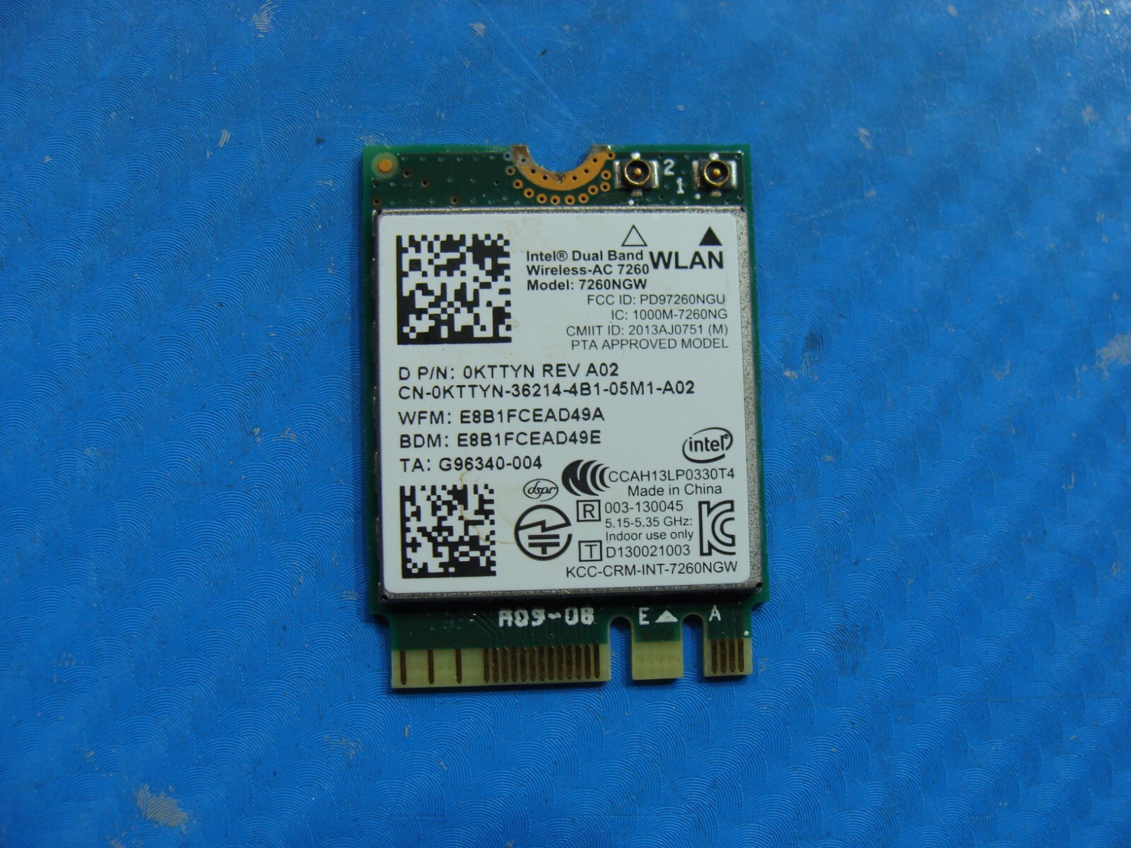 Dell XPS 15 9530 15.6" Genuine Laptop Wireless WiFi Card 7260NGW KTTYN ...