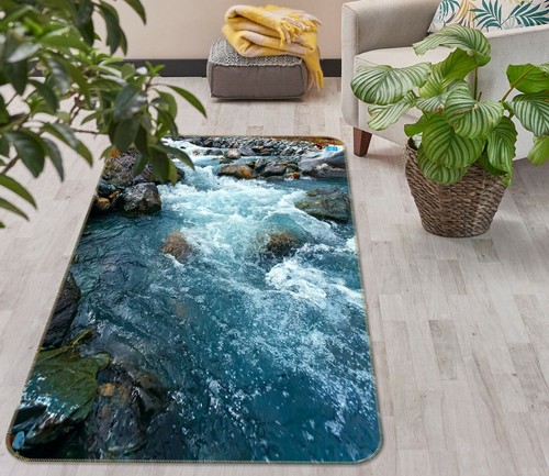 3D Blue River Stones ZHUA835 Game Non Slip Rug Mat Photo Carpet Amy | eBay
