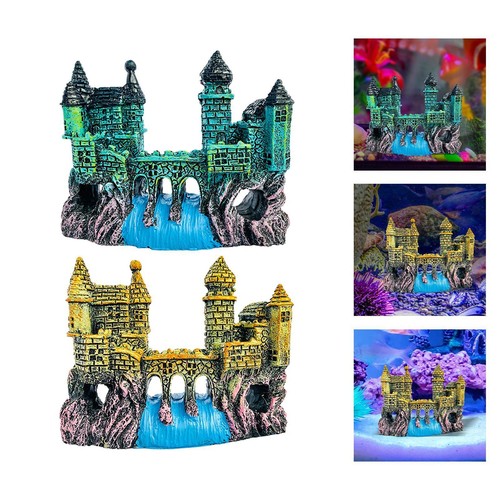 Castle Aquarium Decoration Medieval Fish Tank Decorations for Aquarium ...