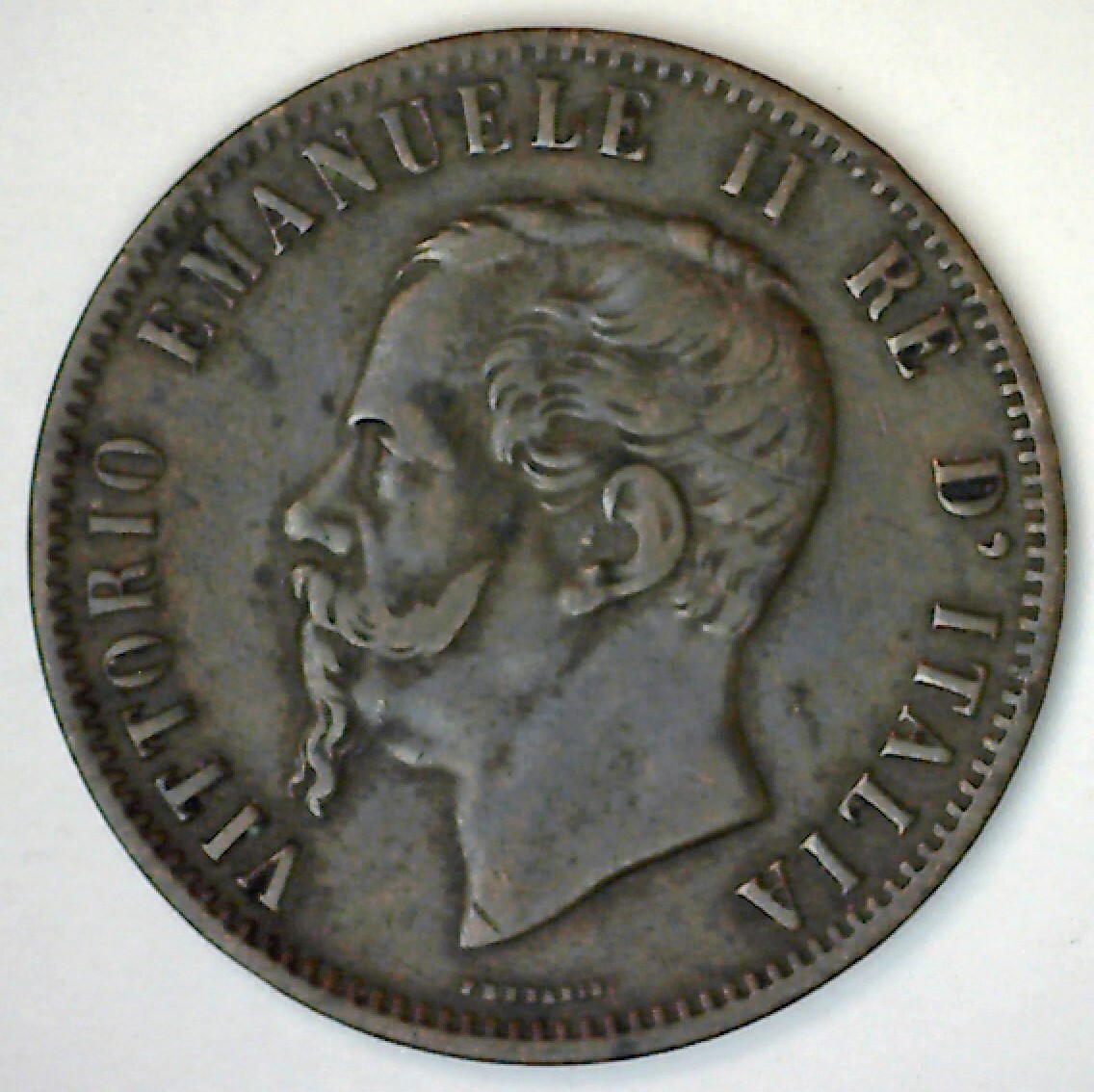 1867 H Italian Copper 10 Centesimi Coin Extra Fine Circulated Italy 10 ...
