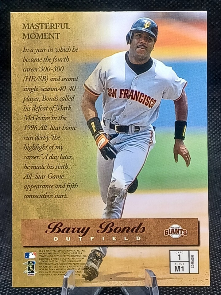 1997 Topps Finest Masters Barry Bonds #1 | eBay