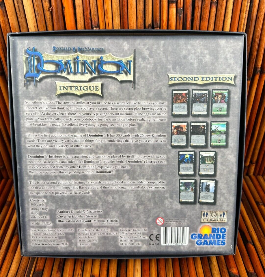 Dominion Intrigue Expansion Second Edition Deck Building Card Game RGG ...