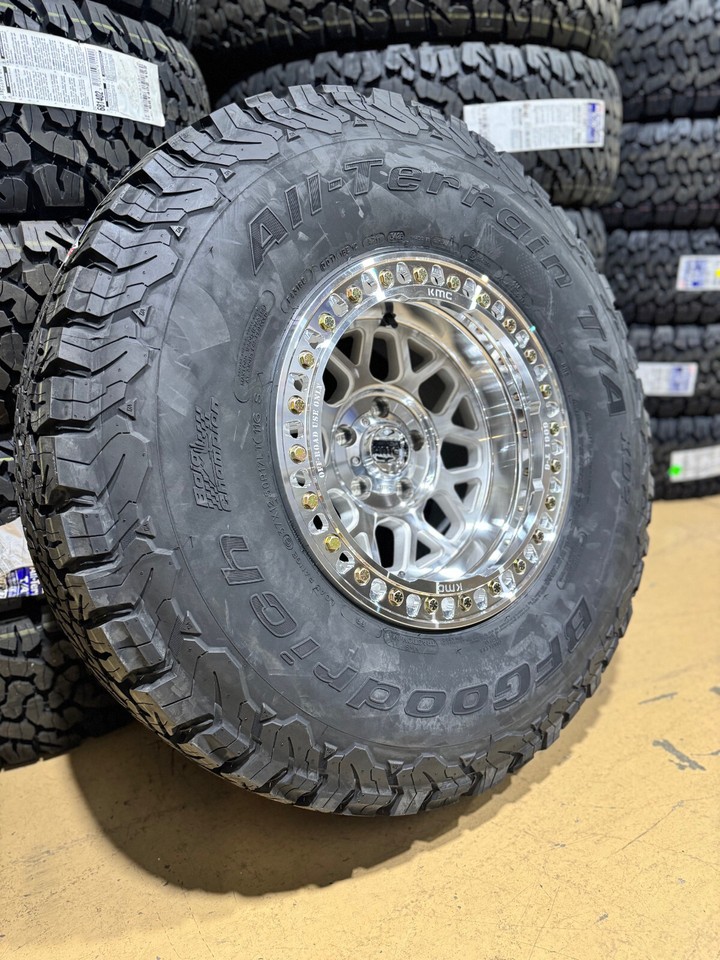 4 17x9 KMC KM235 Crawl Beadlock Wheels 37" BFG KO2 Tires 5x5 Jeep ...