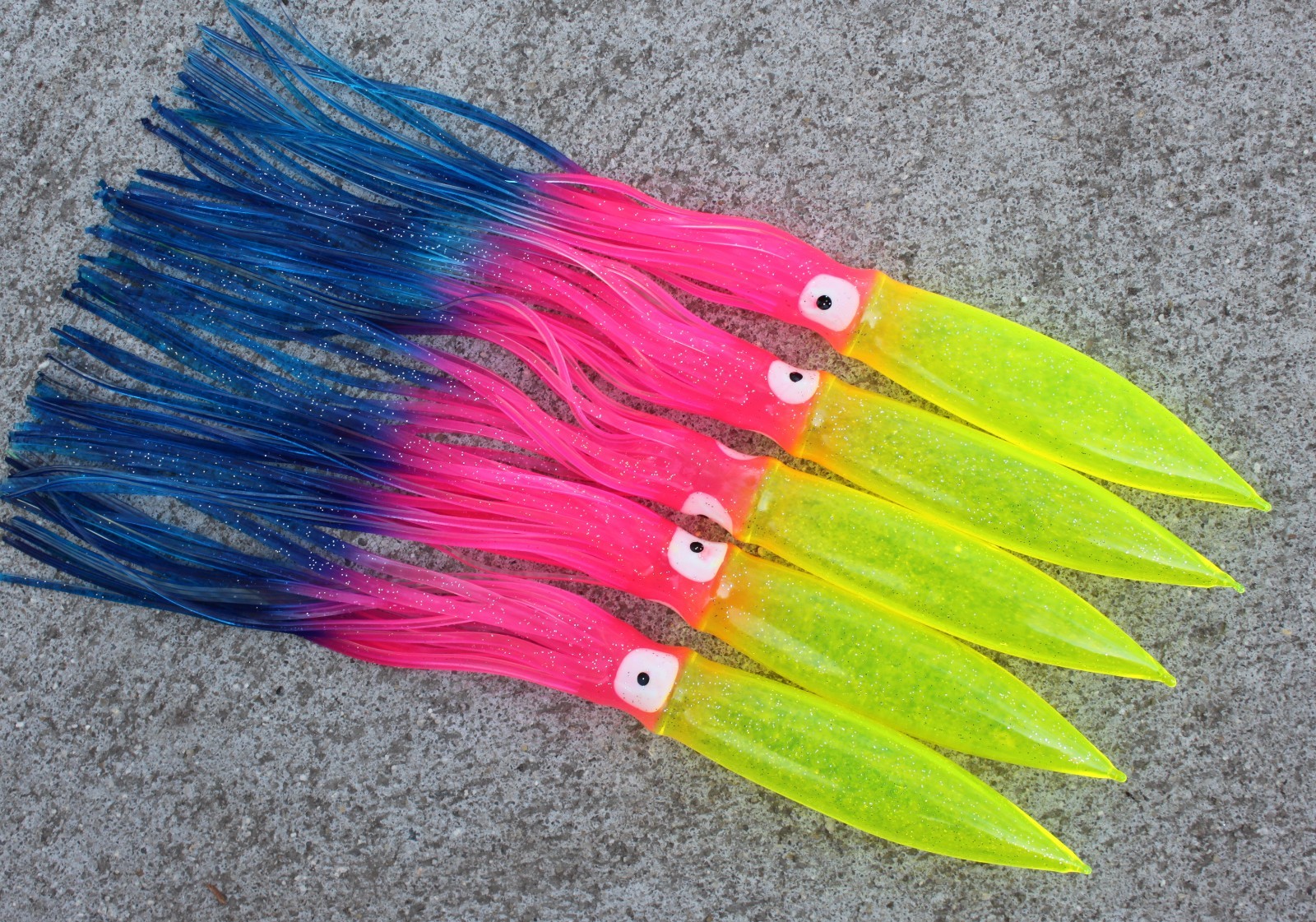 LOT OF 10 COT 15" SHELL BULB SQUID 4 SPREADER BARS DAISY CHAINS ...