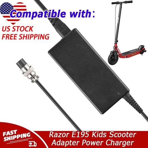 24V AC/DC Adapter For Razor Power Core E195 150W Kids Electric Scooter ...