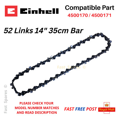 Einhell PES 1540 Replacement Chainsaw Chain 35cm 14" Bar 52 Link FAST ...