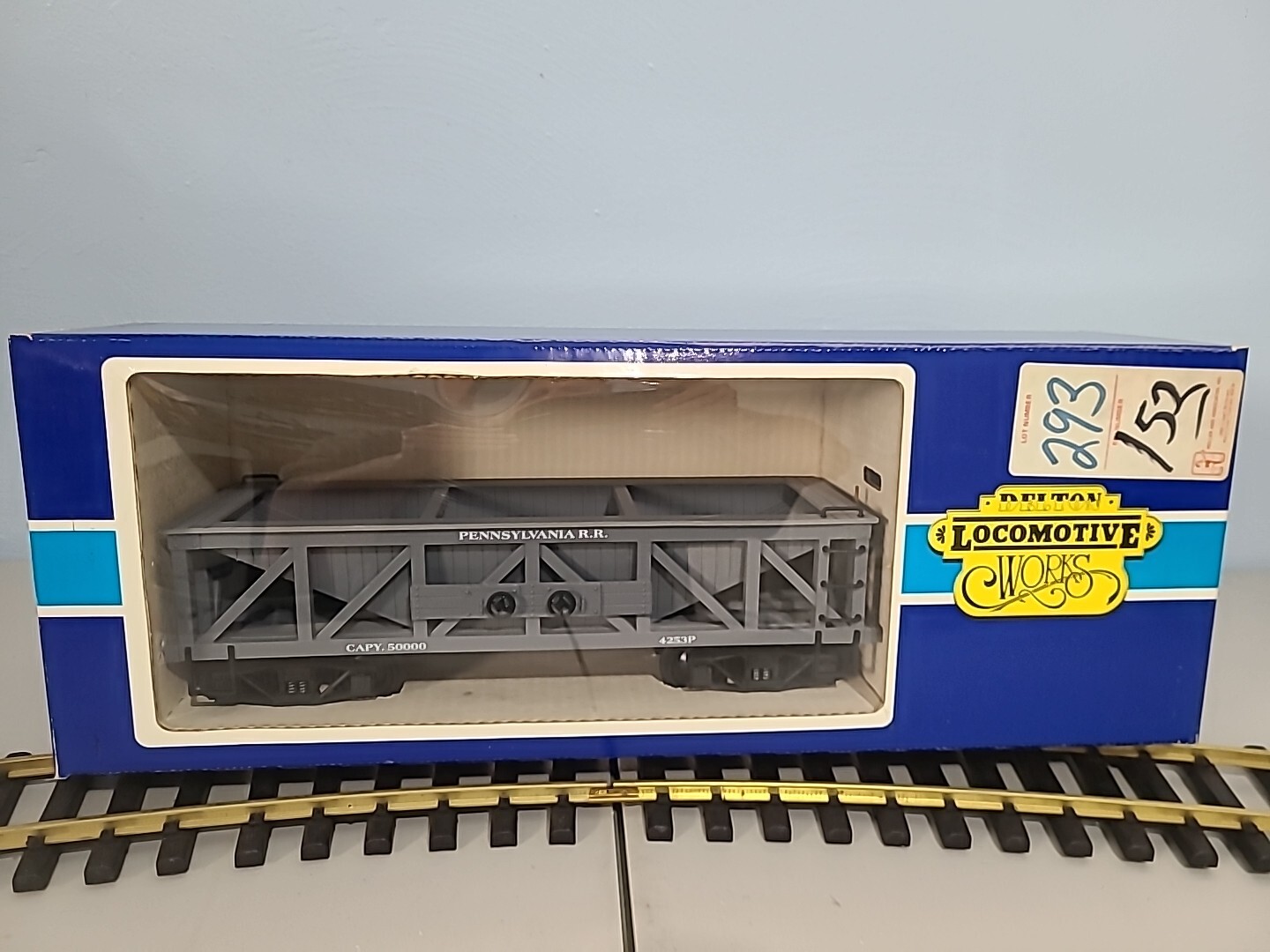 DELTON LOCOMOTIVE WORKS G Scale Train #4253P Pennsylvania R.R Hopper ...