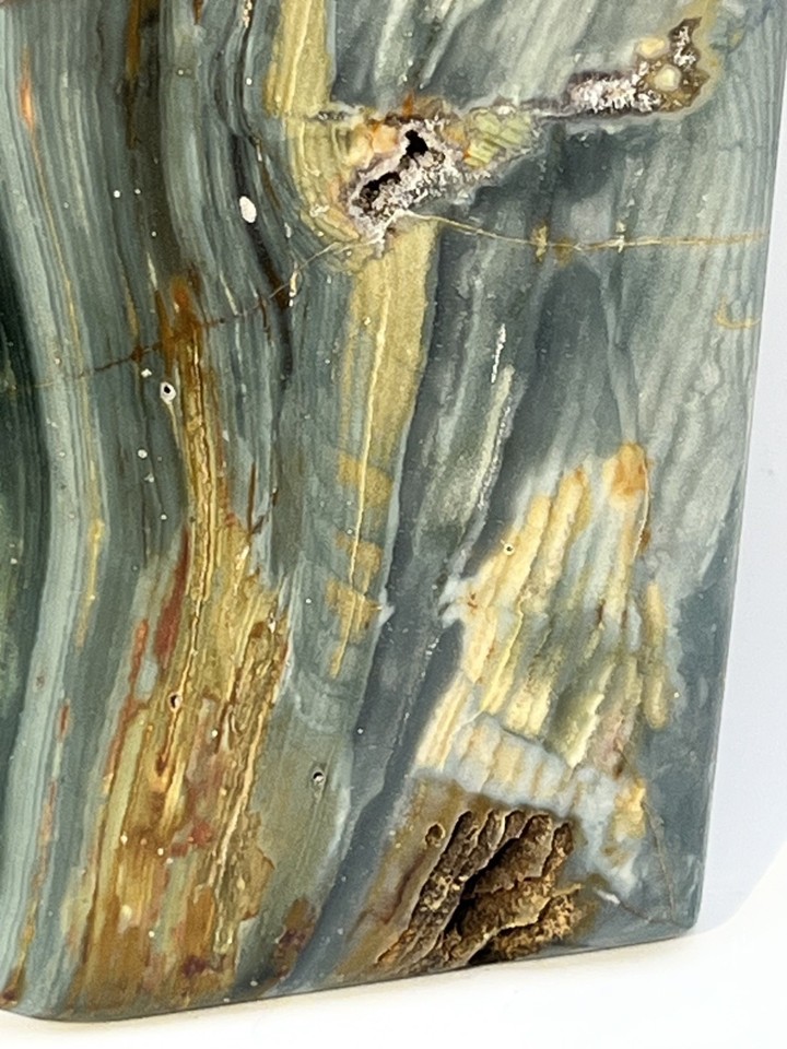 RARE! Gary Green Jasper/Larsonite/Petrified Bogwood, Gemstone Slab ...